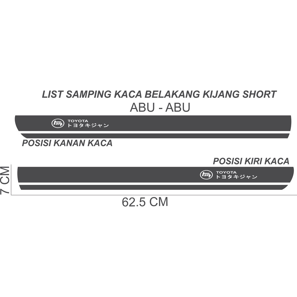Jual STICKER LIST KACA SAMPING BELAKANG KIJANG STIKER KACA | Shopee ...