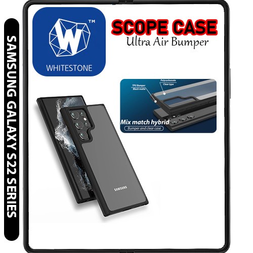 Jual Original Case Samsung S22 Ultra Whitestone Dome Air Bumper Scope ...