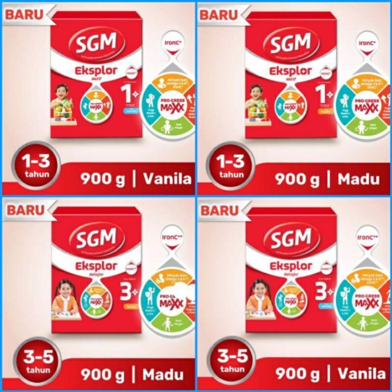 Jual SGM 1/3/5 1+ 3+ 5+ 900GR / 900G / 900 G MADU / VANILA / COKELAT | Shopee Indonesia