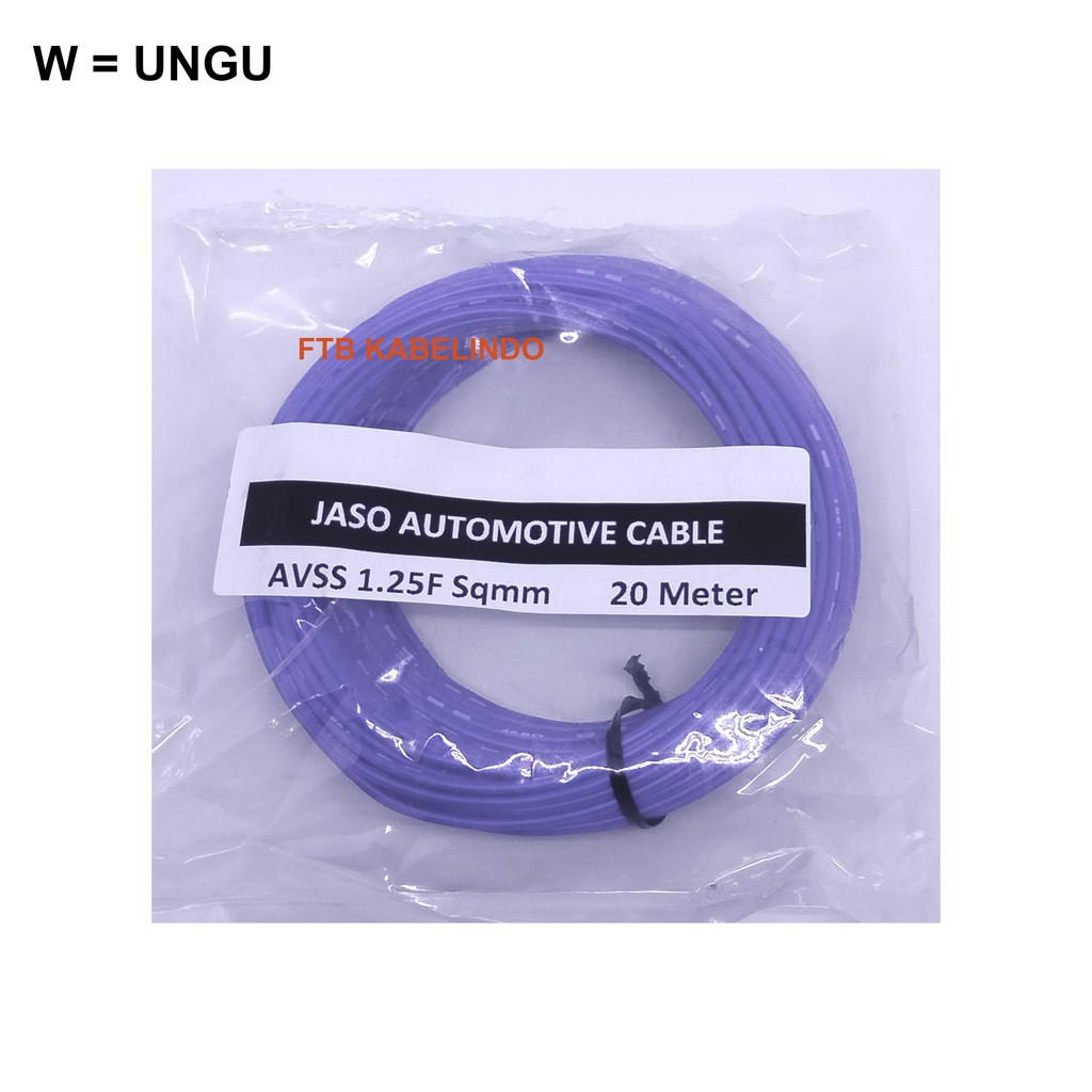 Jual Automotive Cable Kabel Otomotif AVSS ~ f 1.25 Sqmm 20M Double Ink Marking ( AVSS 1.25mm 1 ...