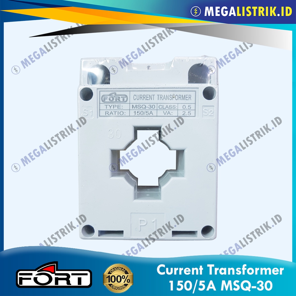 Jual FORT CURRENT TRANSFORMER 150/5A MSQ-30 / CT PANEL METER 150 AMPERE / 150A MSQ30 | Shopee ...