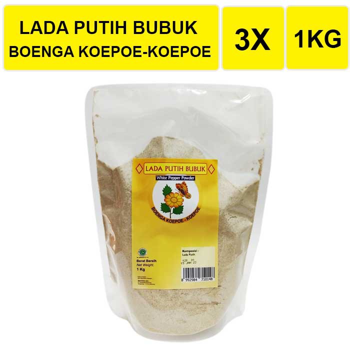 Jual 3 PCS/POUCH LADA PUTIH BUBUK CAP BOENGA KOEPOE KOPOE (BUNGA KUPU ...