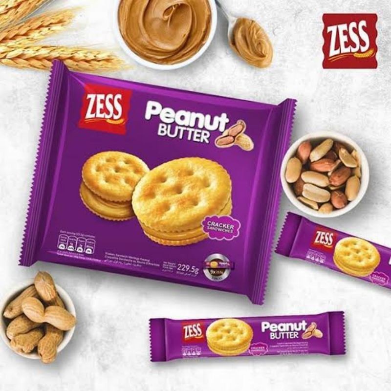 Jual ZESS SANDWICHES CRACKERS 229.5 GR ( BISKUIT KACANG dan KEJU ...