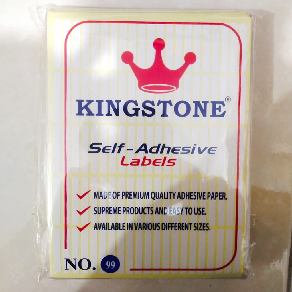 Jual Label Harga KINGSTONE NO. 99/109/104/121/107/123/112/103/108 ...
