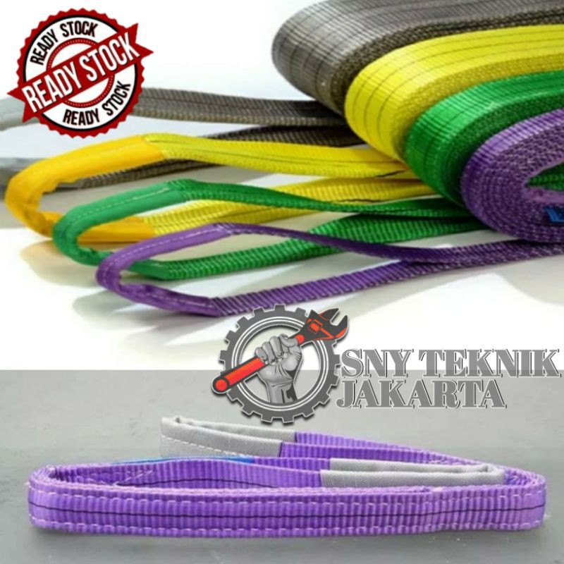 Jual Original Tali Angkat Barang Berat Webbing Sling Belt 1 Ton x 2 ...
