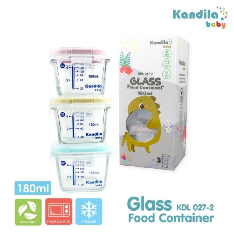Jual Kandila Glass Food Container (3pcs) | Shopee Indonesia