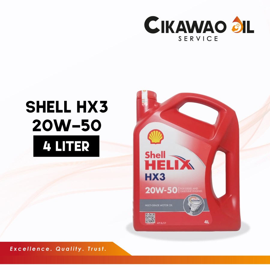 Jual Shell Helix HX3 20W-50 4L (For Diesel & Gasoline Engine) | Shopee ...