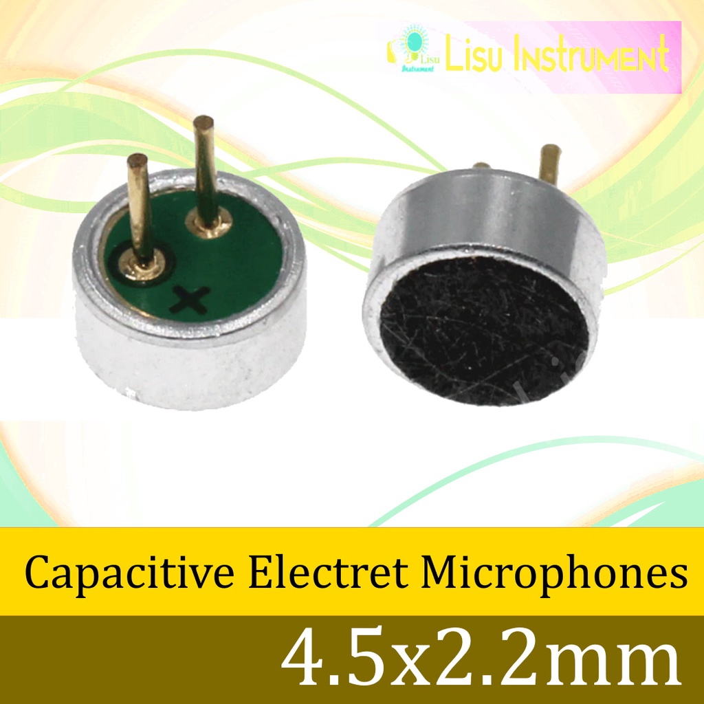 Jual Microphones 4.5x2.2mm Capacitive Electret Mic 4.5*2.2mm | Shopee ...
