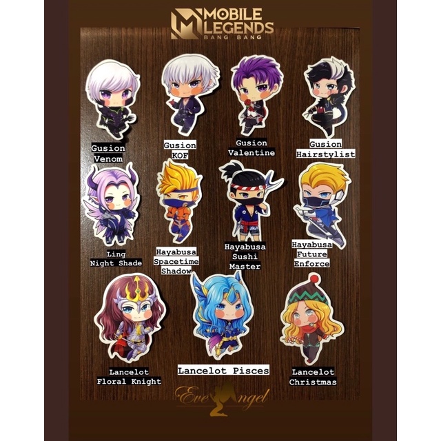 Jual Sticker Mobile Legends ASSASIN | MLBB Gusion Ling Hayabusa ...