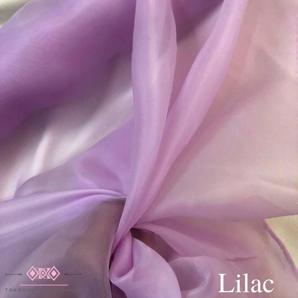 Jual Kain Satin Organza Premium SUPER Silk Polos Meteran Dress Glowing ...