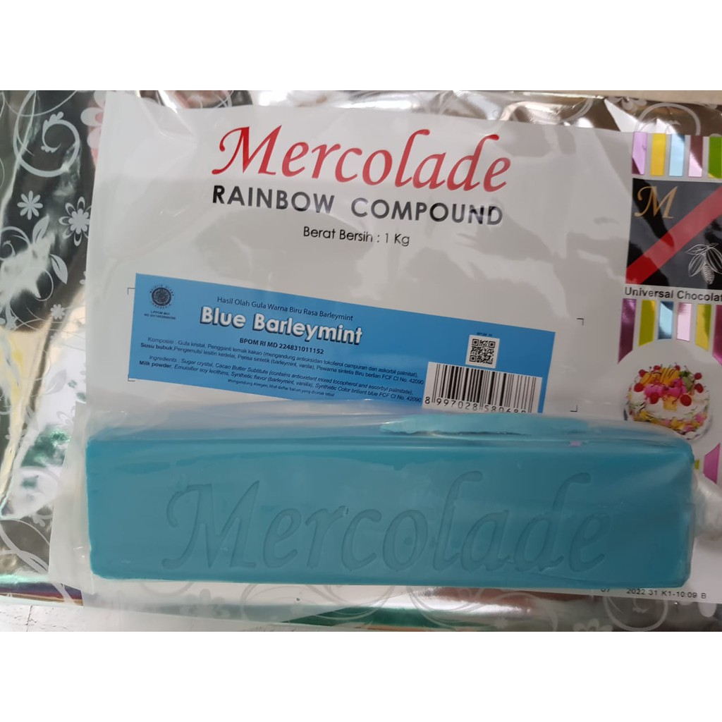 Jual Cokelat warna batangan mercolade rainbow compound +/-170gr ...