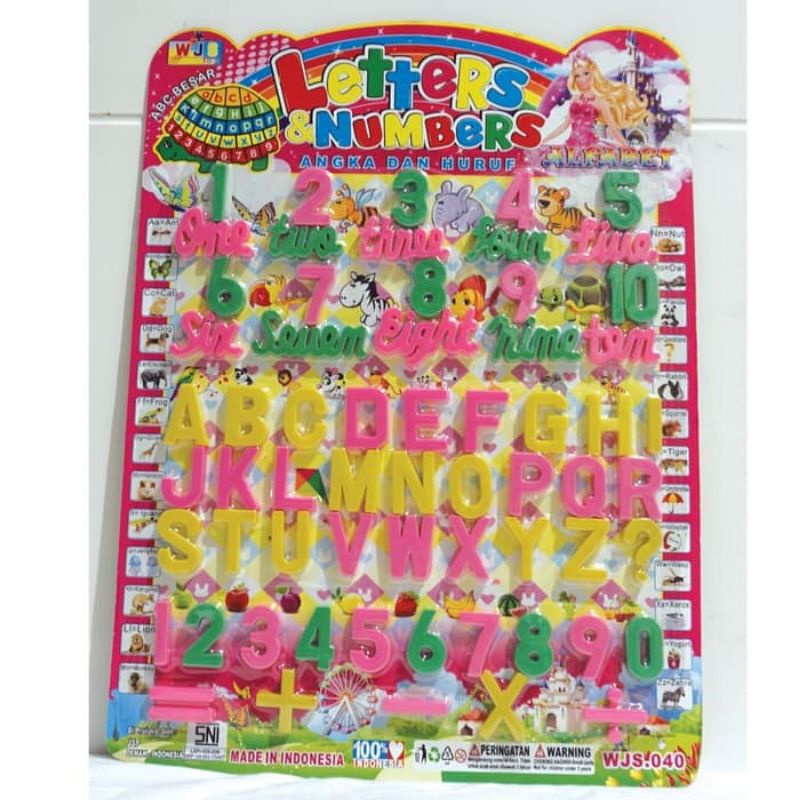 Jual Mainan Angka Huruf Tulisan Letters Number Edukasi Anak | Shopee ...