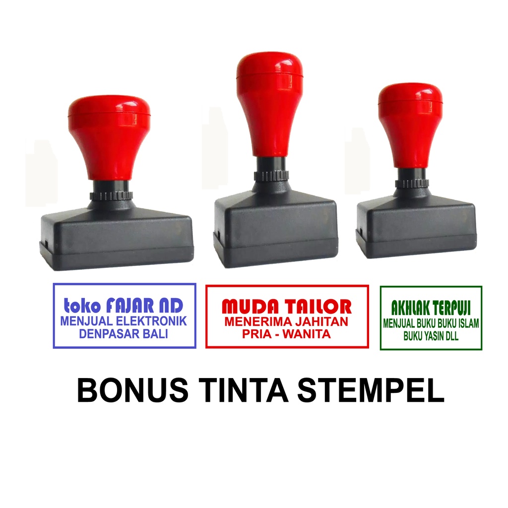 Jual STEMPEL PERSEGI PANJANG,STEMPEL BULAT ARPN, BONUS TINTA STEMPEL ...