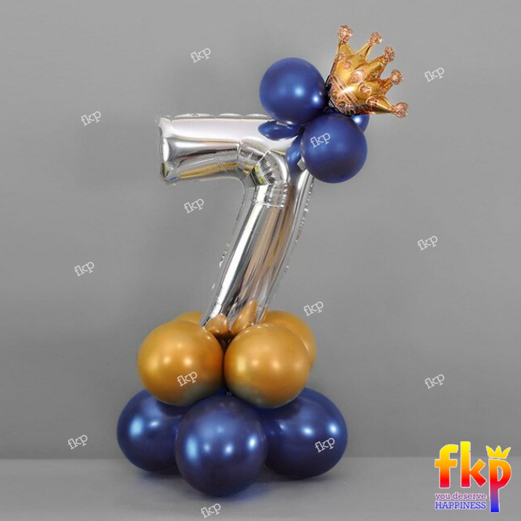 Jual FUN KIDS PARTY Balon Angka Tower Ulang Tahun Anak / Balon Stand ...