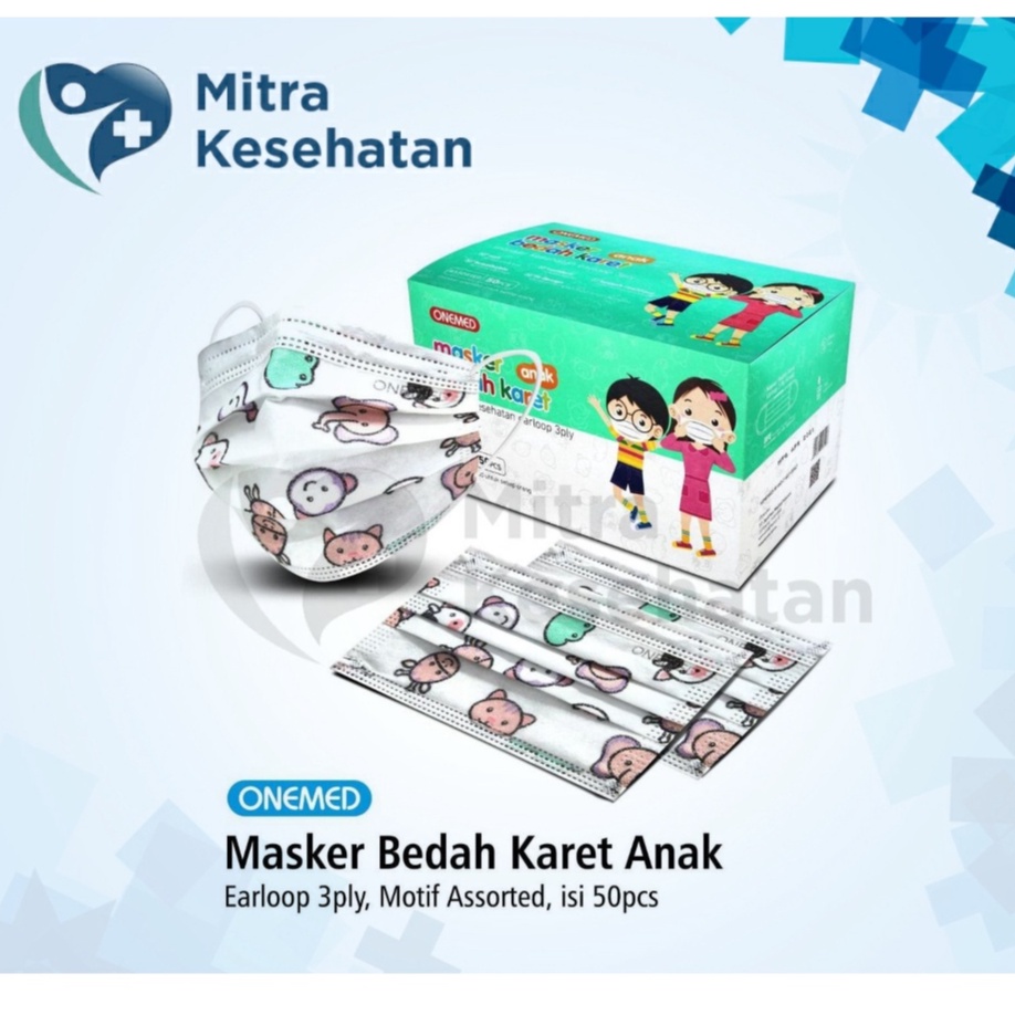 Jual Masker Anak Onemed Masker Medis Anak OneMed 3ply isi 50pcs ...