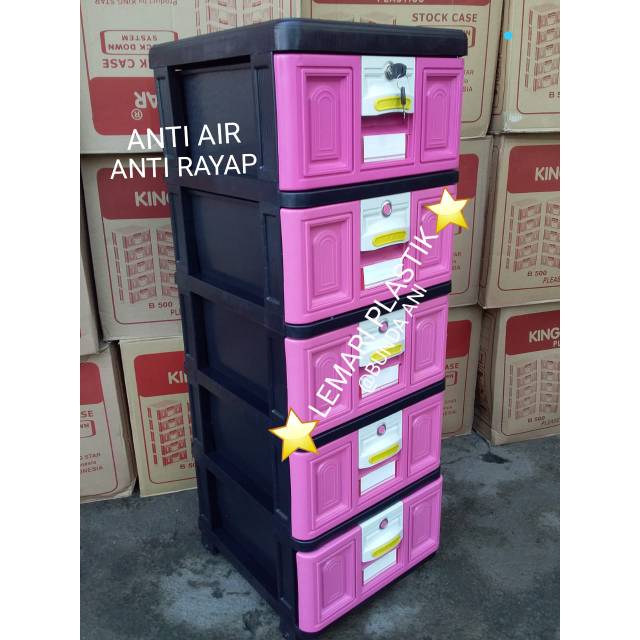 Jual LEMARI PLASTIK 5 SUSUN ADA KUNCINYA | Shopee Indonesia
