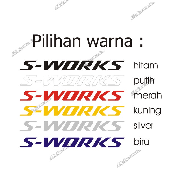 Jual CUTTING STICKER S-WORKS STIKER SEPEDA | Shopee Indonesia