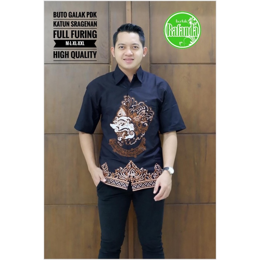Jual DISKON BESAR BUTO GALAK KEMEJA BATIK SOLO PRIA LENGAN PENDEK LAPIS ...