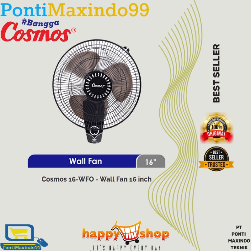 Jual KIPAS ANGIN DINDING - WALL FAN 16 INCH COSMOS 16-WFO | Shopee ...