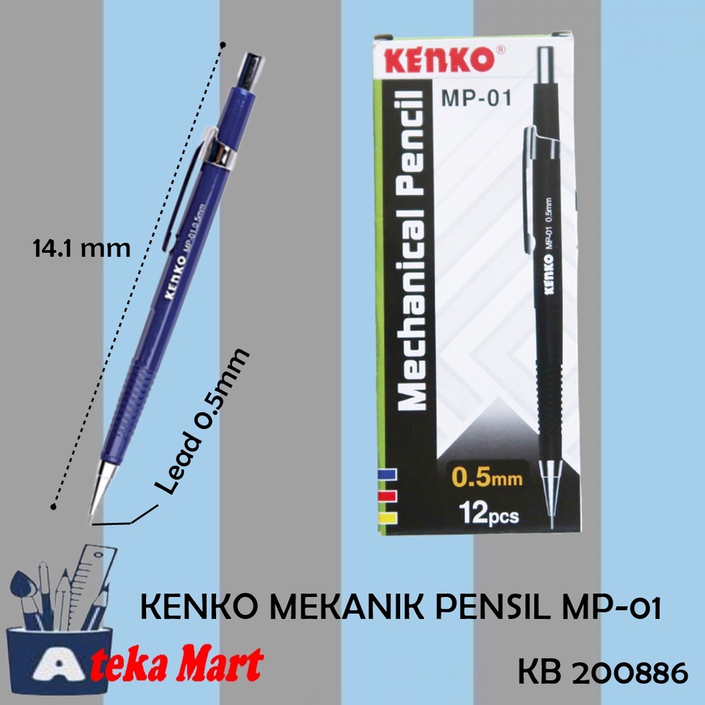 Jual [BOX/12PCS] KENKO MEKANIK PENSIL MP-01 0.5MM | Shopee Indonesia