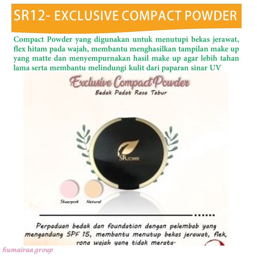 Jual SR12 Exclusive Compact Powder / Perpaduan bedak dan fondation ...