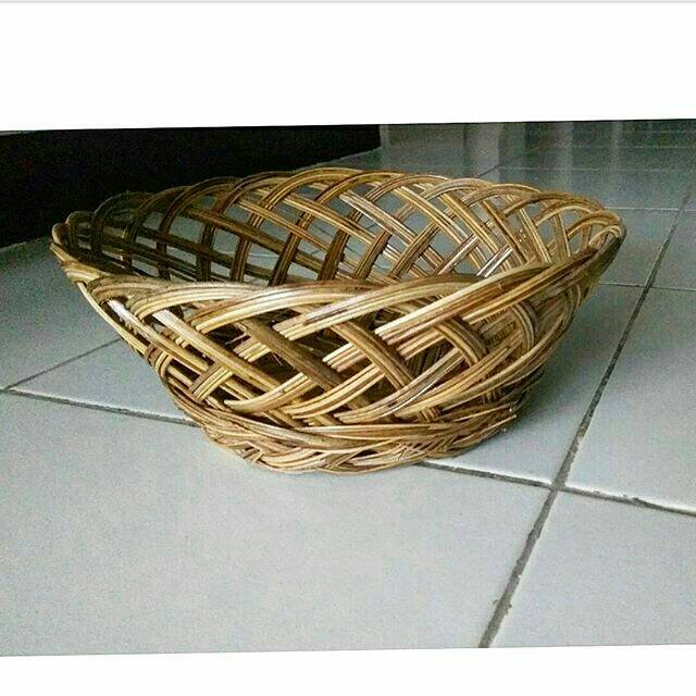 Jual Mangkok anyaman lidi diameter 25cm, tinggi 10cm | Shopee Indonesia