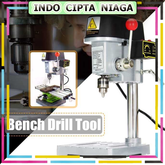 Jual SUROM Mesin Bor Duduk Mini Drill Press 0.6-6.5mm 340W 16000RPM ...