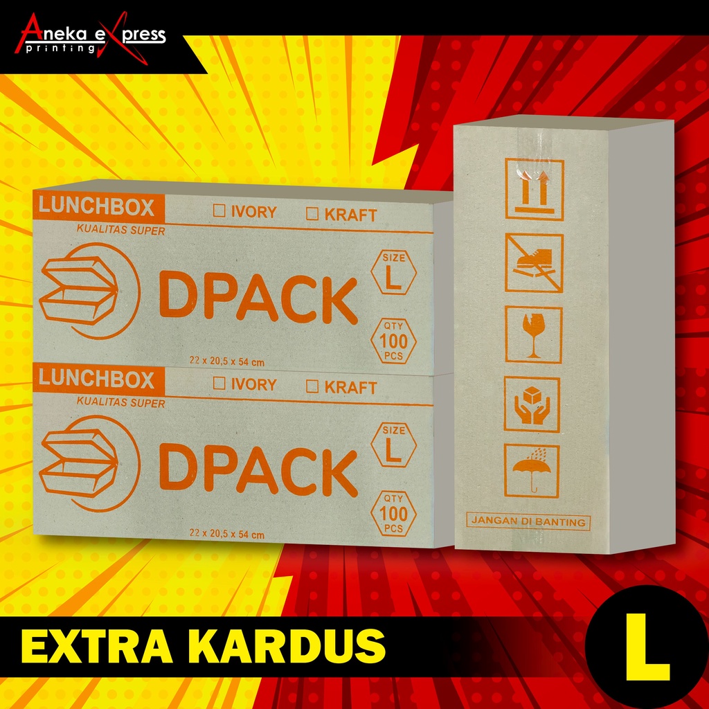 Jual Extra Kardus Box Tambahan Packaging Untuk Lunch Box 100 Pcs ...