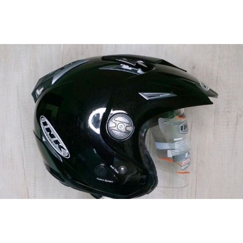 Jual HELM INK T1 BLACK DAN PULL WARNA DOUBLE VISOR ORIGINAL | Shopee ...