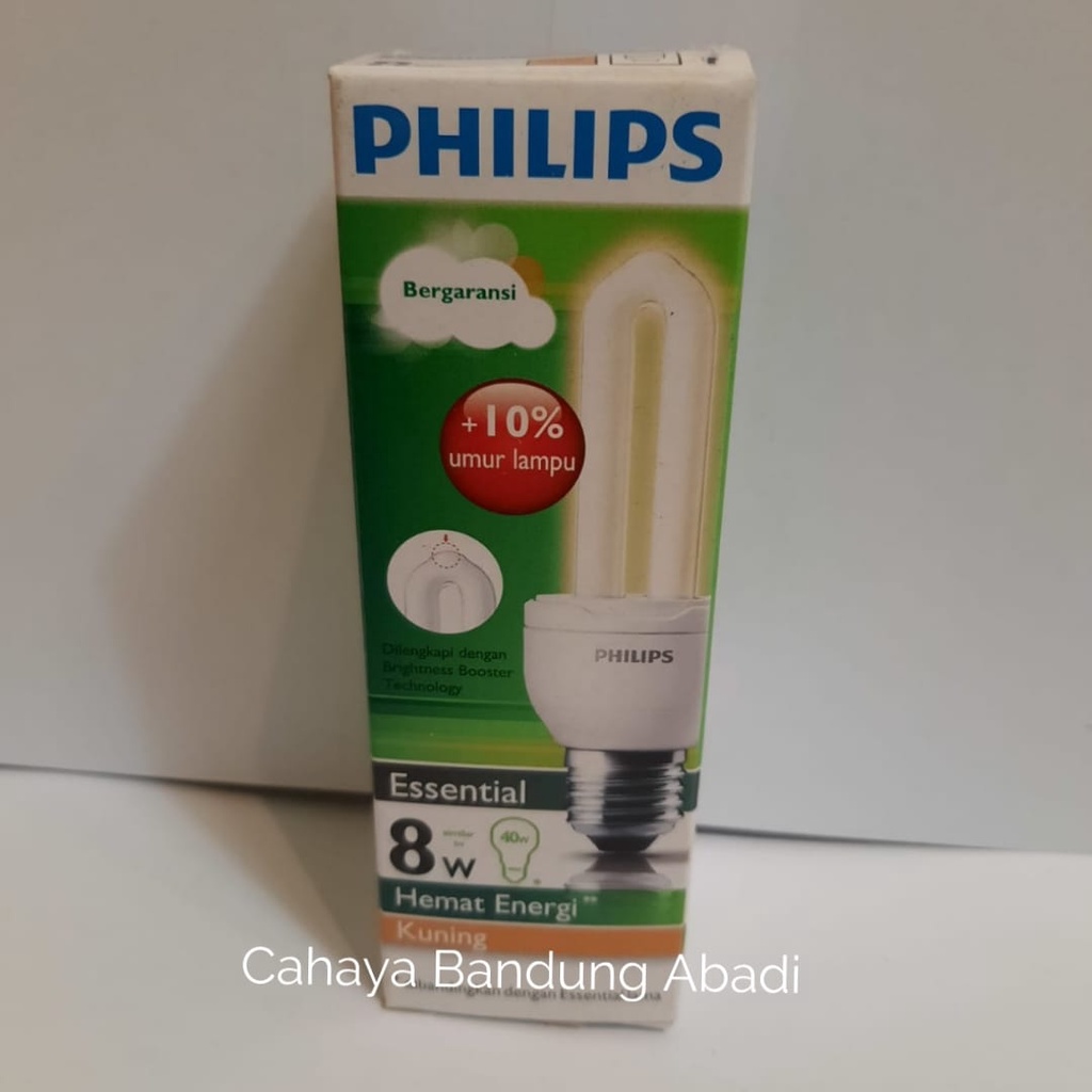 Jual Lampu Philips Essential 8 Watt 8W Kuning Warm White 3000K E27 ...