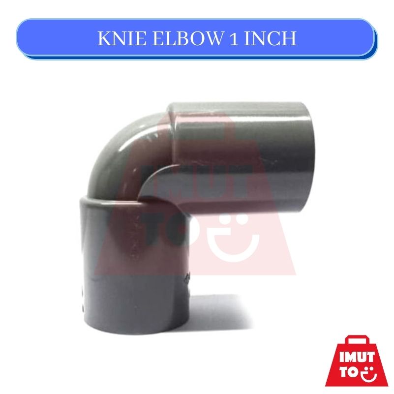 Jual IMUTTO - KNIE ELBOW VOSKAR 1 INCH AW PVC / KENI KNEE ELBO SIKU SUDUT 90 DERAJAT AW MURAH ...