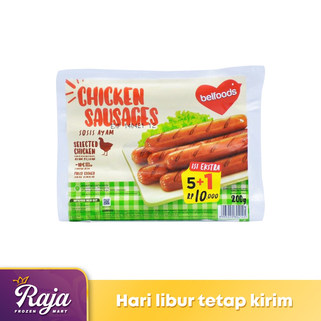 Jual Belfoods Chicken Sausages 200gr / Makanan Beku / Frozen Food ...
