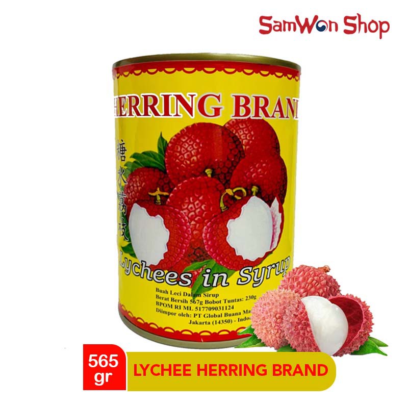 Jual HERRING BRAND LYCHEE KALENG 565 GR - BUAH LECI LYCHEES IN SYRUP ...
