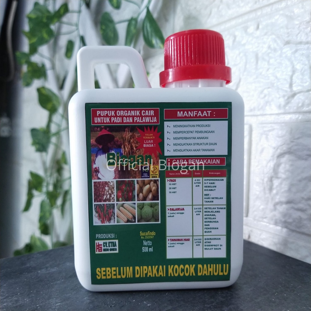 Jual PUPUK ORGANIK CAIR(POC) BIOGAN UNTUK PADI,DAN PALAWIJA 500ML ...