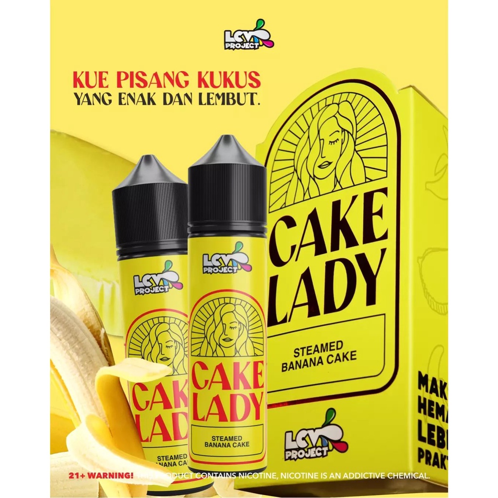 Jual [FREEBASE 60ML] CAKE LADY STEAMED BANANA CAKE BY LCV JUICE [HARGA ...