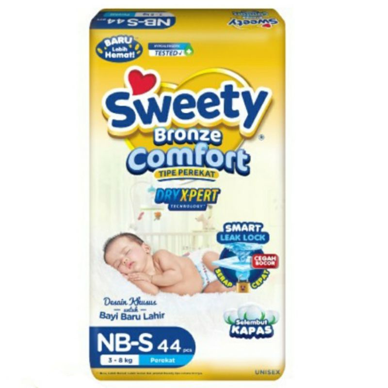 Jual Popok Bayi | Mamypoko NBS-44 | Sweety NBS-44 | Bronze Comport ...