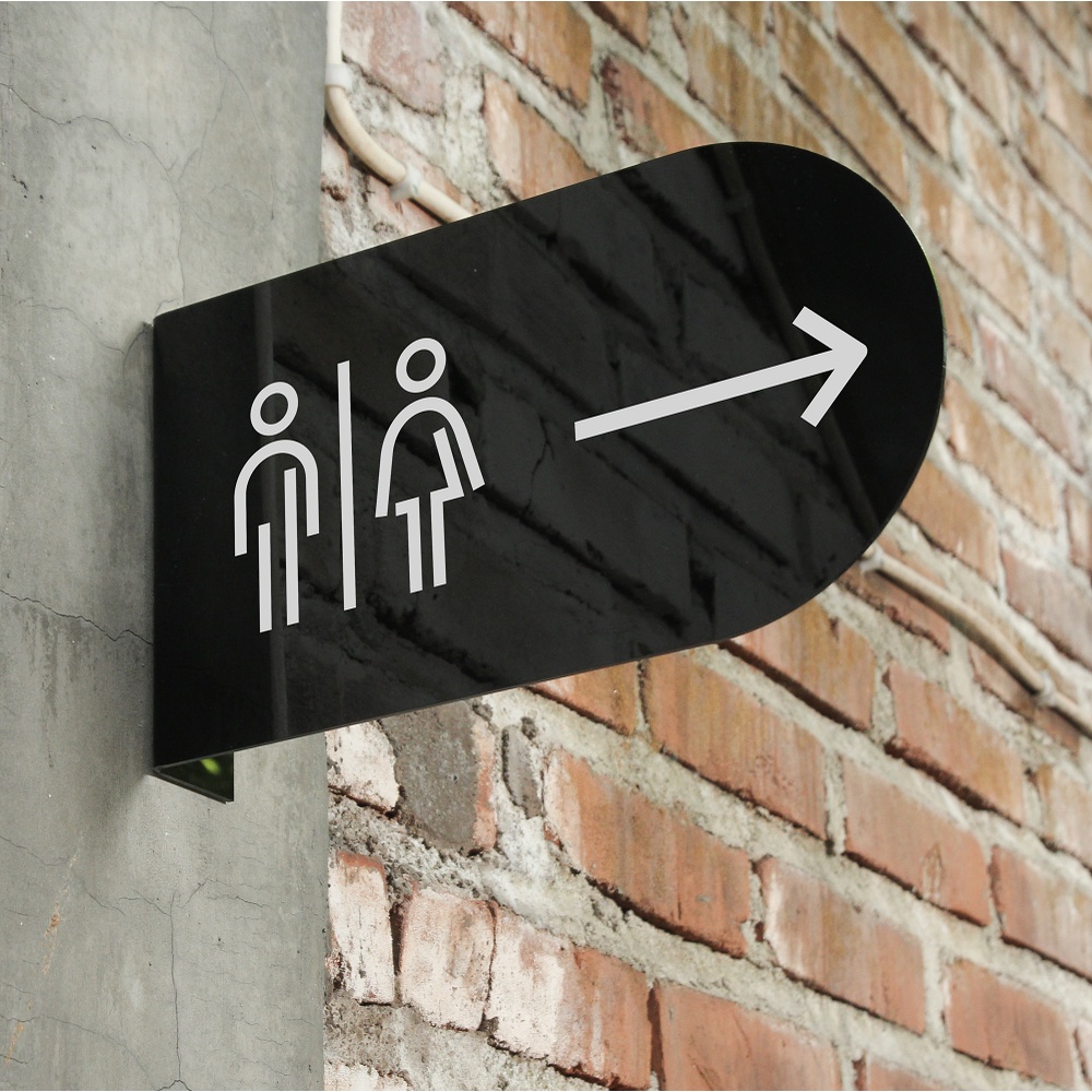 Jual sign board toilet - area toilet - sign akrilik - pop up signage ...
