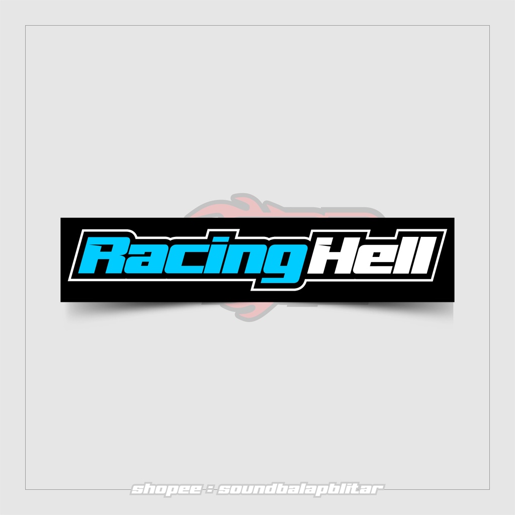 Jual Stiker Motor Racing Vynil Anti Air - Racing Hell Biru ...