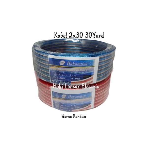 Jual KABEL TRANSPARAN 2X30 30 YARD HAKAMITSU ISI 2 JALUR HIGH QUALITY ...