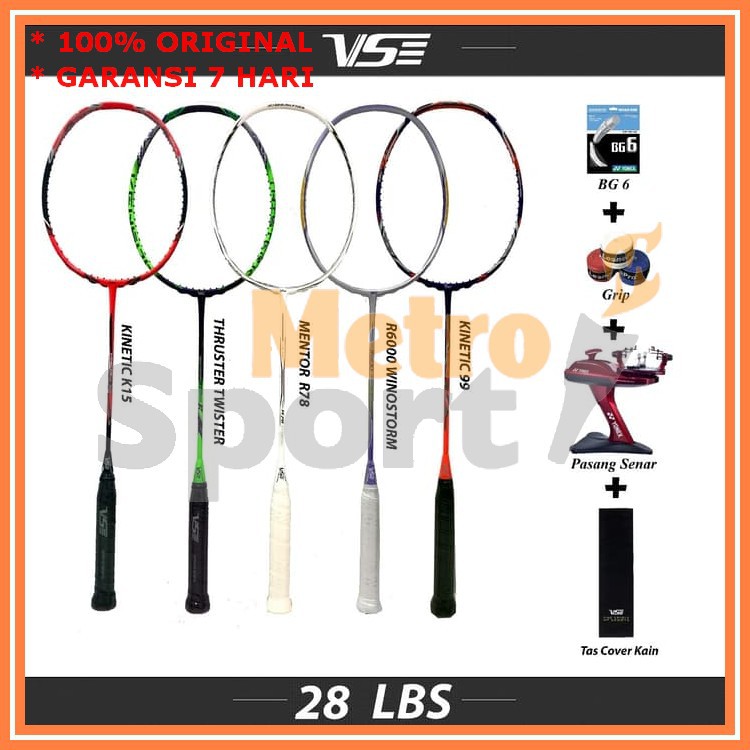 Jual Vse 28 Lbs Raket Badminton Original | Shopee Indonesia