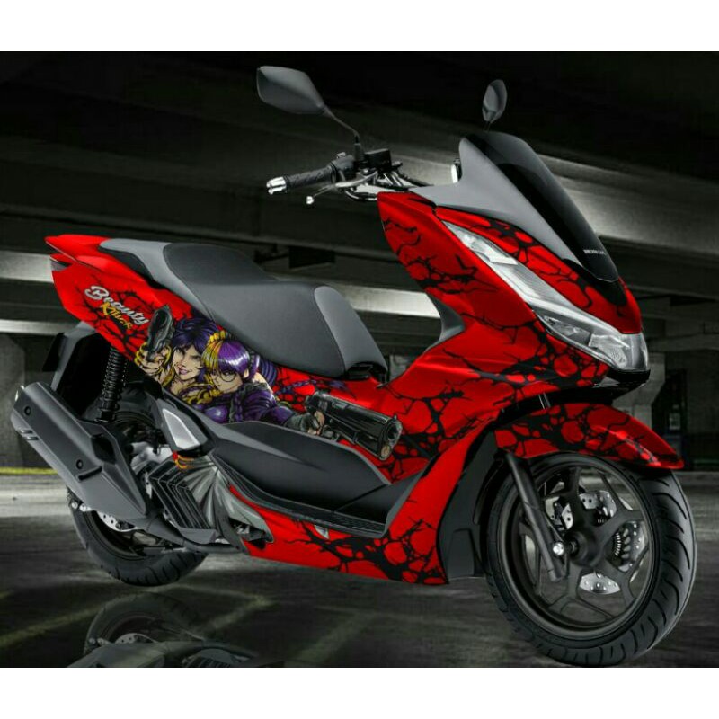 Jual sticker decak pcx 160 full body merah doff. | Shopee Indonesia
