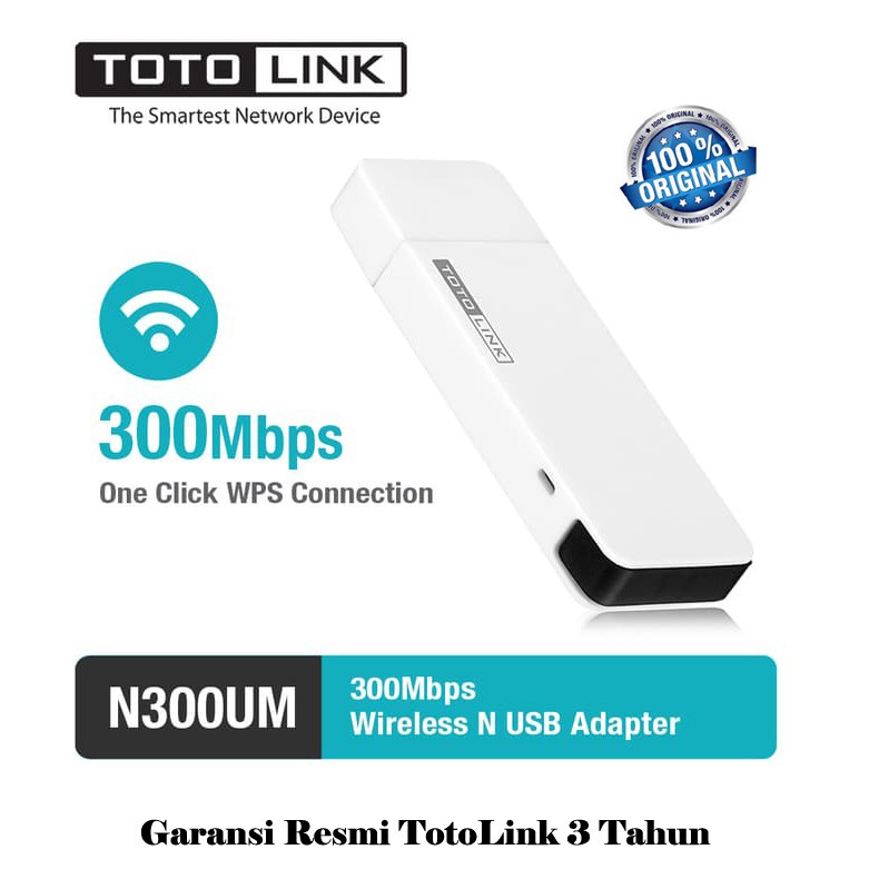 Jual TotoLink Original N300UM Wireless N USB Adapter WIFI 300Mbps Garansi Resmi 3 Tahun | Shopee ...