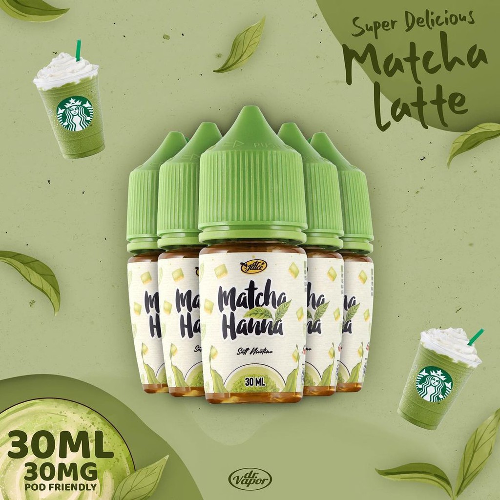 Jual Matcha Hanna by dr juice Pods Friendly 30ML 30MG Premium Liquid ...