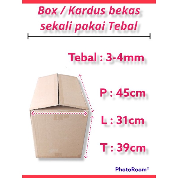 Jual Kardus besar packing 45x31x39 - dus polos bekas tebal | Shopee ...