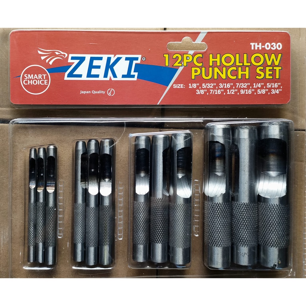 Jual ZEKI HOLLOW PUNCH SET 12 PCS ALAT PEMBOLONG LUBANG PLONG PLAT ...