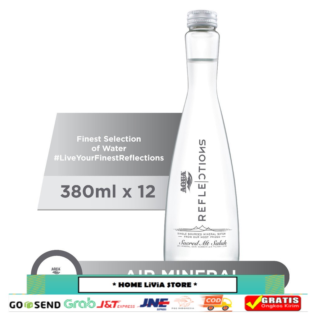 Jual AQUA Reflection 380 ml Still x 12 pcs (1 dus) | Shopee Indonesia