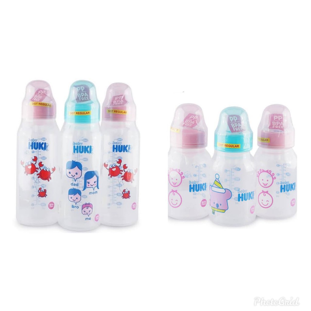 Jual HUKI BOTOL SUSU 120ML / 240ML (DOT BULAT) | Shopee Indonesia