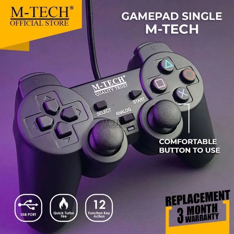 Jual M-Tech Stick GamePad Getar Double / single Black - Joystick Stik for Computer PC Laptop ...