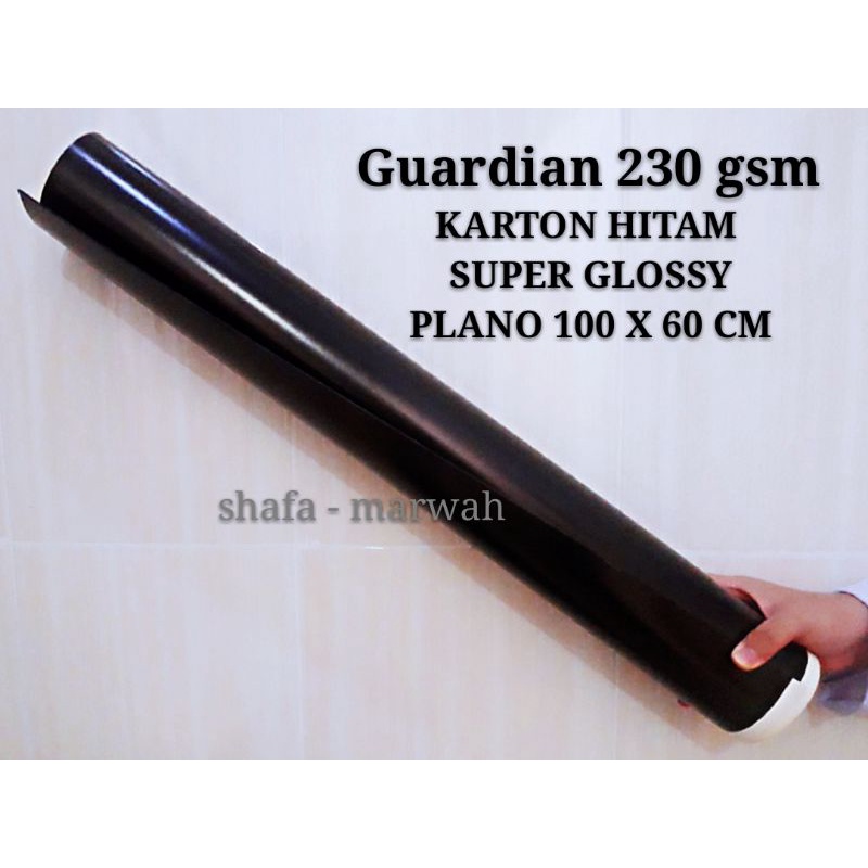 Jual KARTON HITAM.SUPER GLOSSY guardian full plano 100 x 60 cm | shopee ...