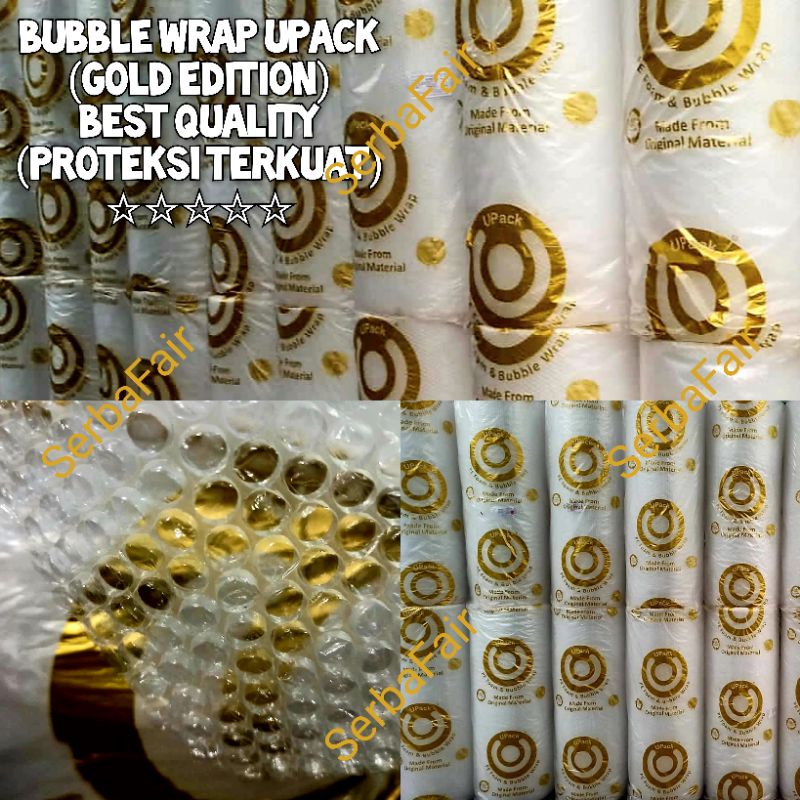 Jual Bubble Wrap Bening UPACK GOLD EDITION 1.25x50M FULL / Bubblewrap PALING TEBAL | Shopee ...